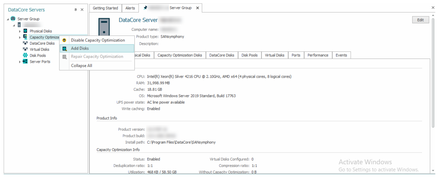 Adding Disks to Capacity Optimization (Inline Deduplication and ...